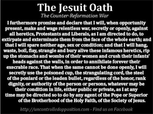 Jesuit Vows of Their Secret Societies - Prepare For Change