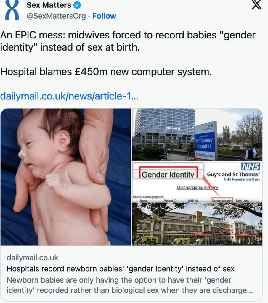 NHS Slammed For Recording ‘Gender Identity’ Of Newborn Babies - Prepare ...